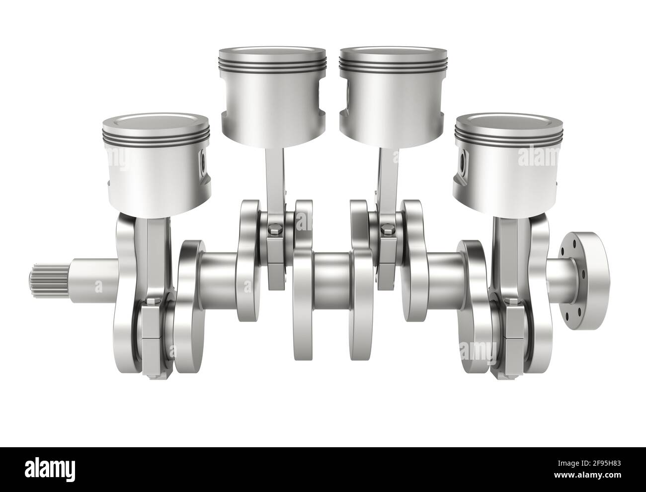 modèle 3d d'un mécanisme de manivelle de piston d'un interne moteur à ...