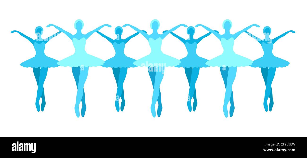 Ballerinas silhouette clipart. Le danseur de ballet bleu représente une ...