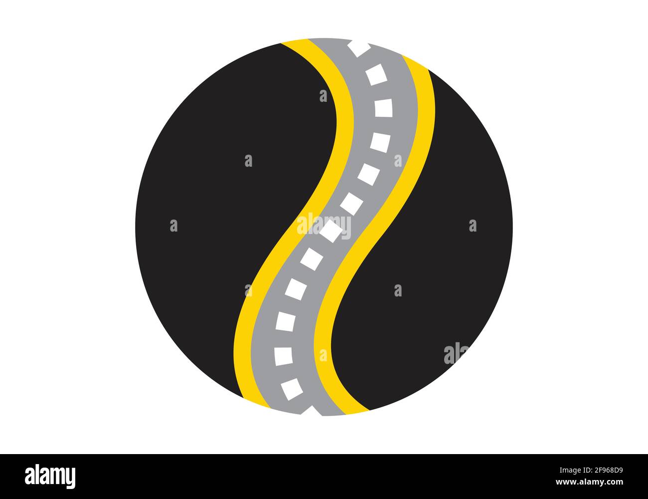 Motif vectoriel de l'illustration du logo de la voie et du symbole de ...