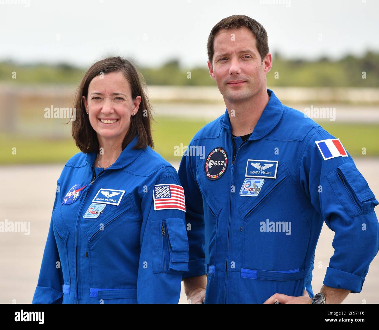 Megan McArthur, astronaute de la NASA, et Thomas Pesquet, astronaute de ...
