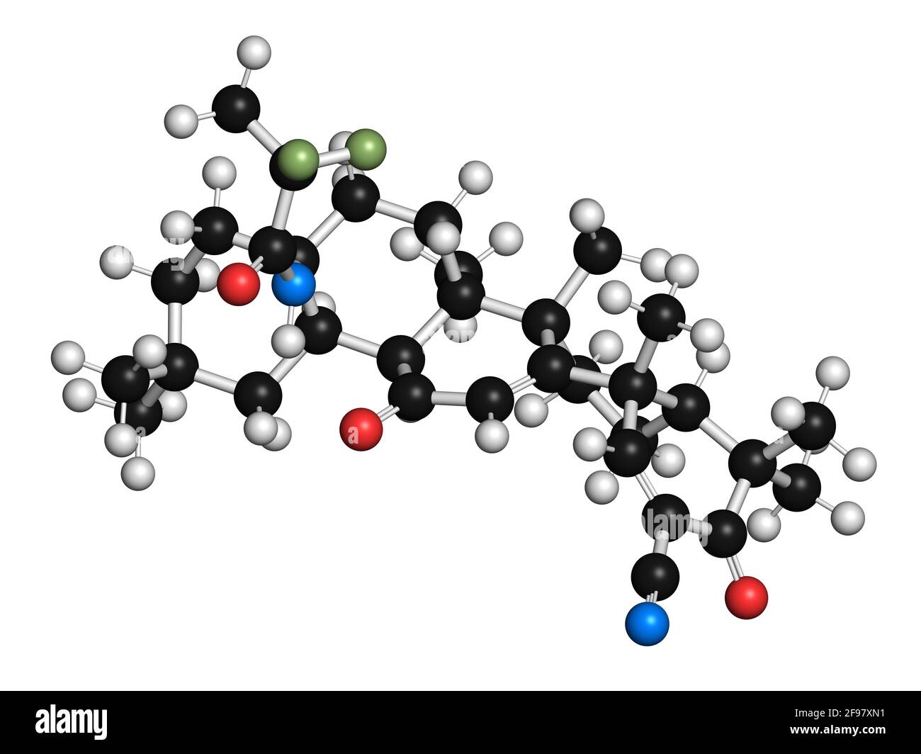 Molécule de médicament omaveloxolone Banque d'images détourées - Alamy