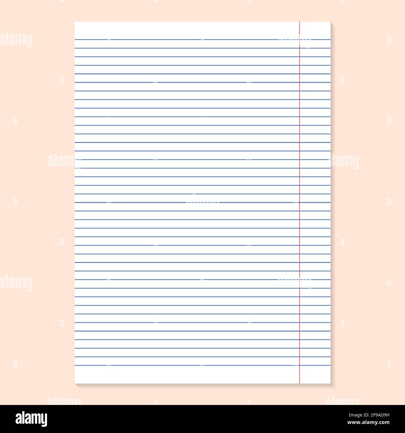 Papier quadrillé. Feuille de papier vierge au format A4. Arrière-plan ...