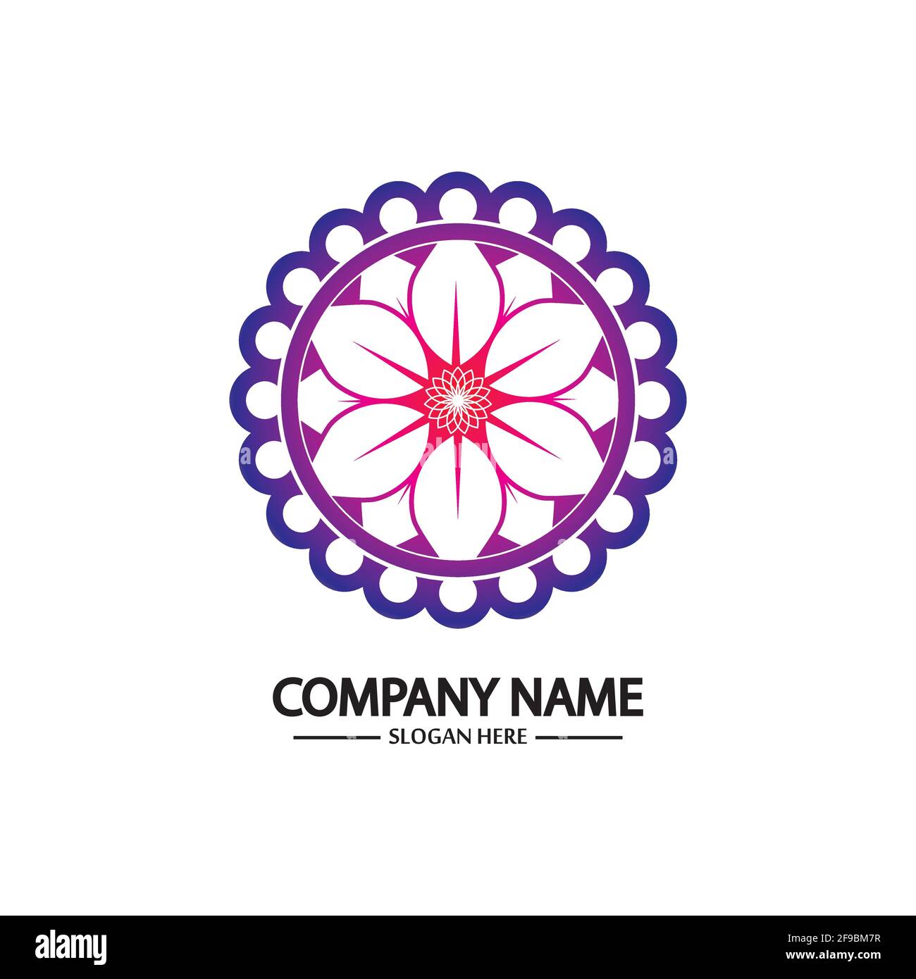 Logo de fleur. Le logo circulaire. Logo de la fleur. Fleur stylisée ...