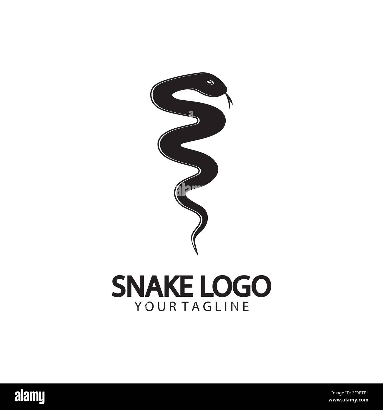 Tete de serpent logo Banque d'images noir et blanc - Alamy
