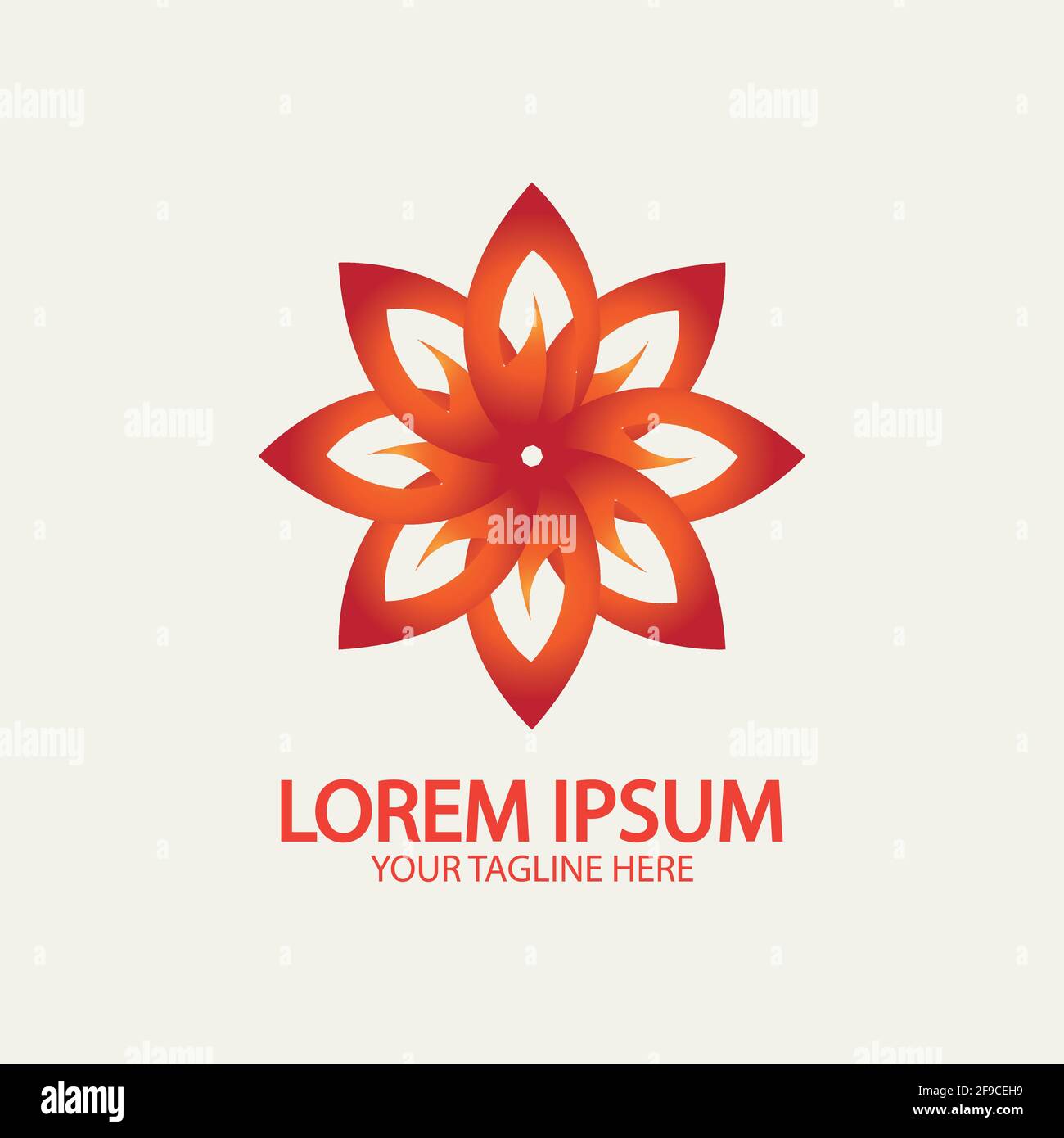 Logo de fleur. Le logo circulaire. Logo de la fleur. Fleur stylisée ...