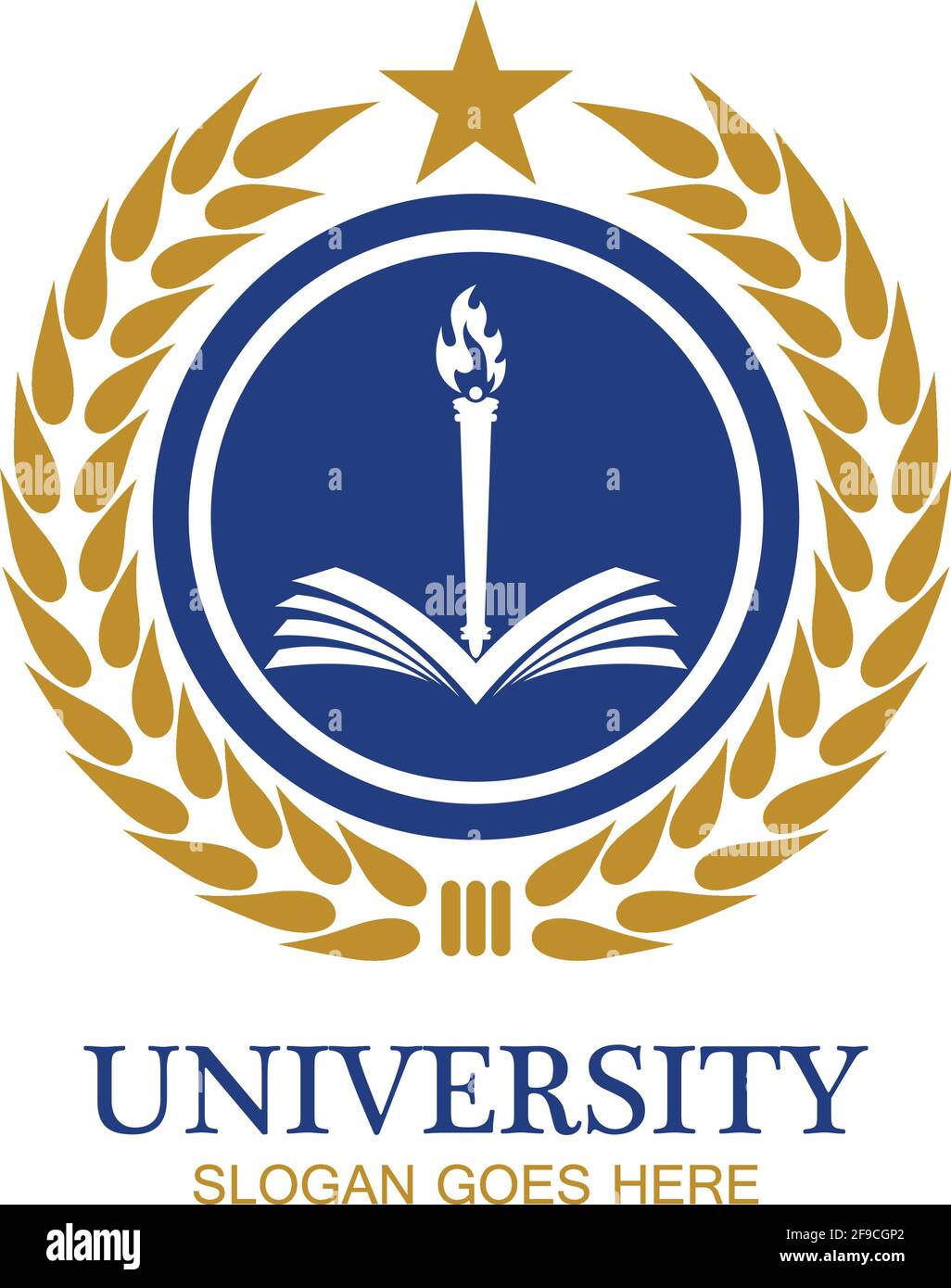 Modèle de conception du logo de l'université, de l'académie, de l'école ...