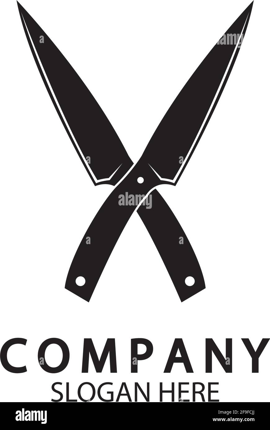 L'icône des couteaux croisés. Couteau et chef, symbole de la cuisine ...