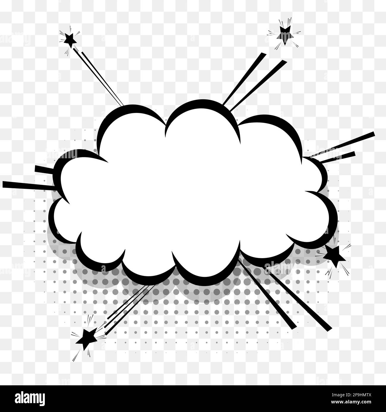 Bulle de parole BD pour le design pop art texte. Nuage de dialogue vide ...