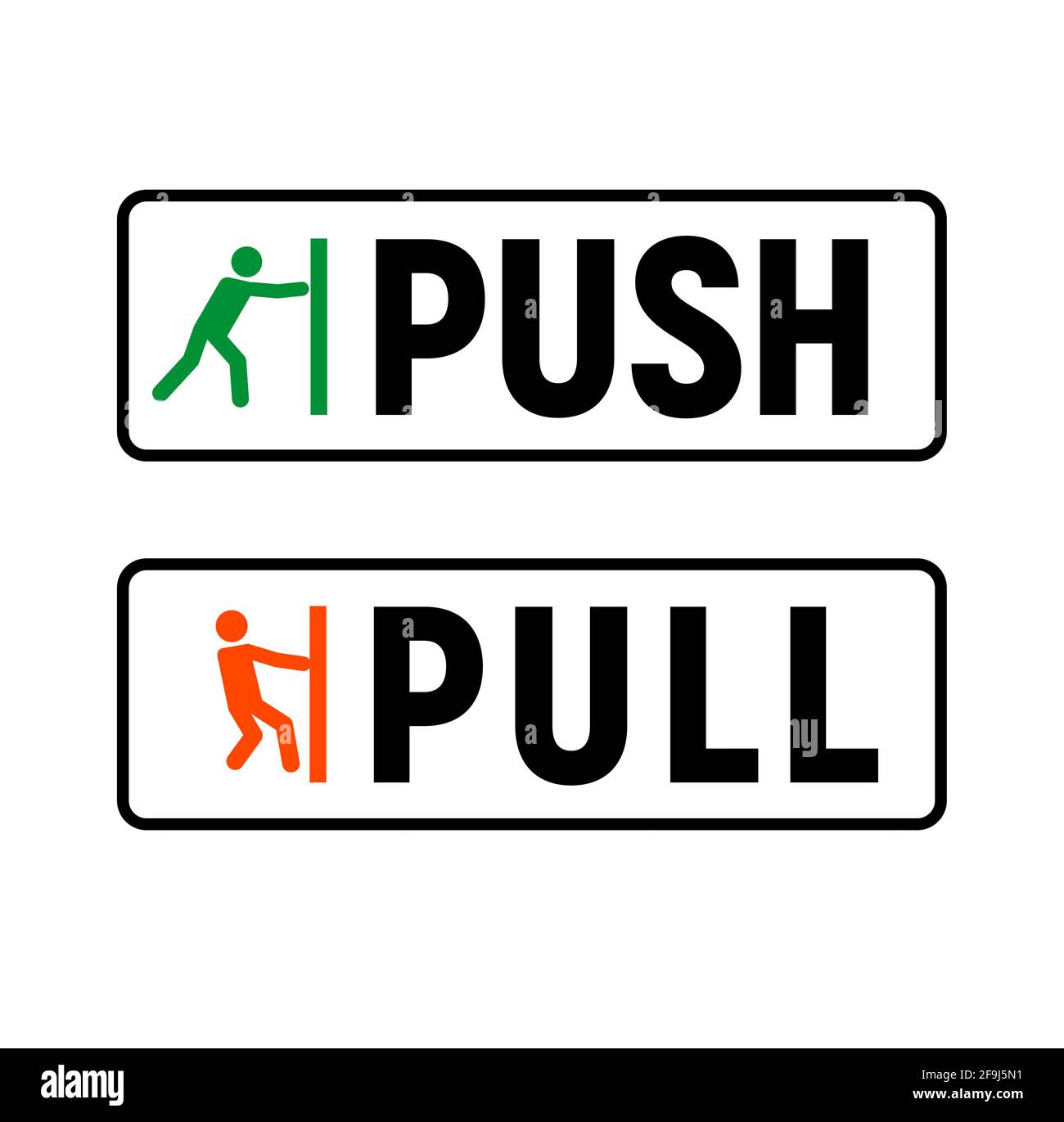 Push door sign Banque d'images vectorielles - Alamy