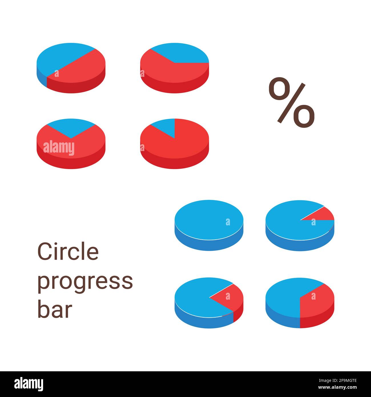 Barre de progression du cercle Banque d'images vectorielles - Alamy