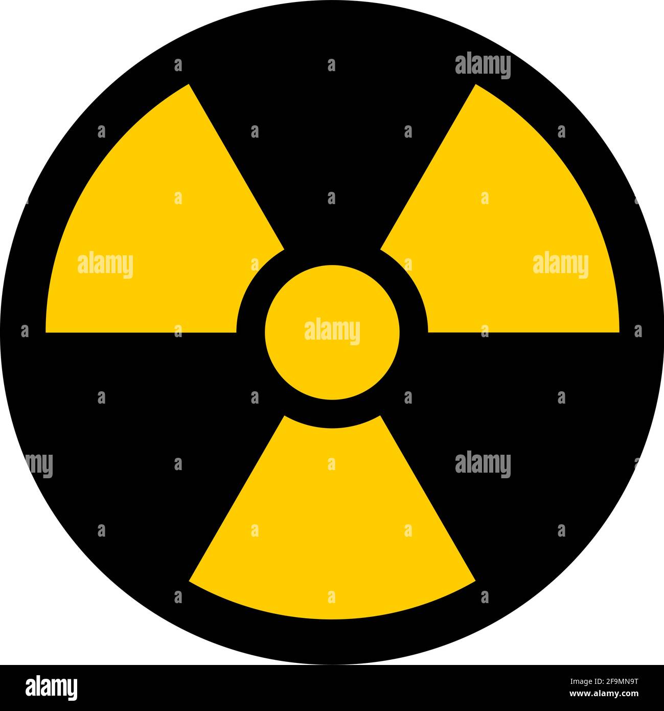 Danger nucléaire rayonnement ionisant symbole de danger de trèfle ...