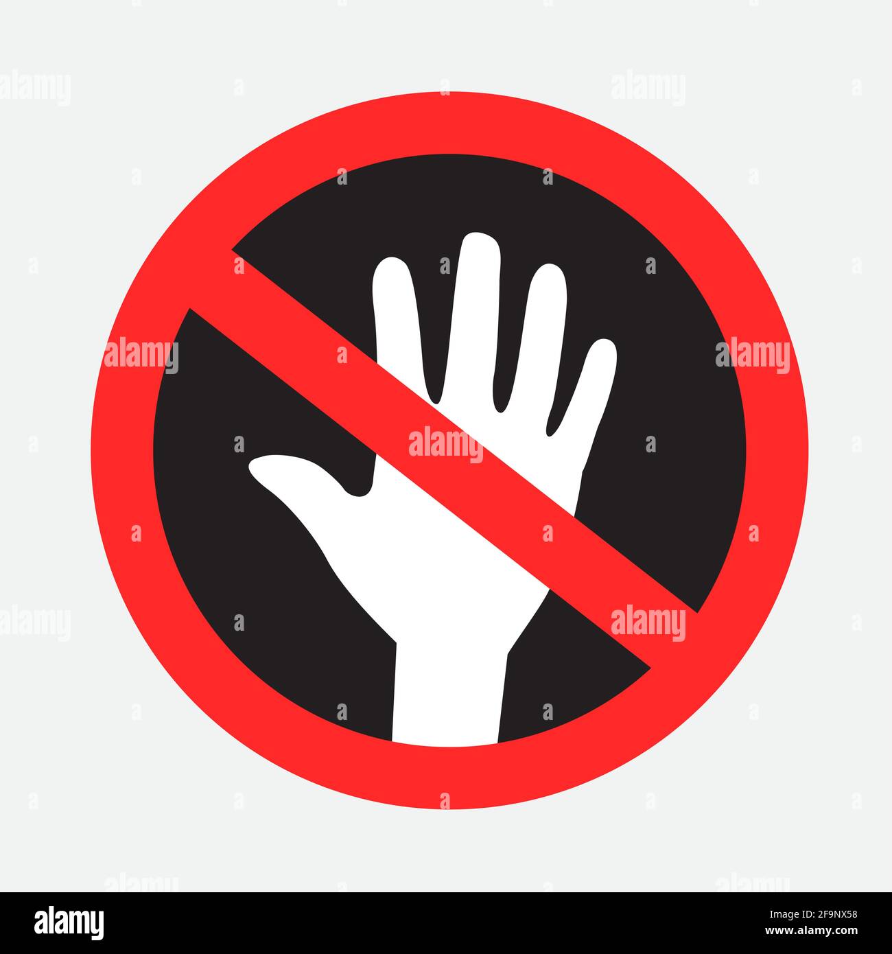 Toucher restreint Banque d'images vectorielles - Alamy