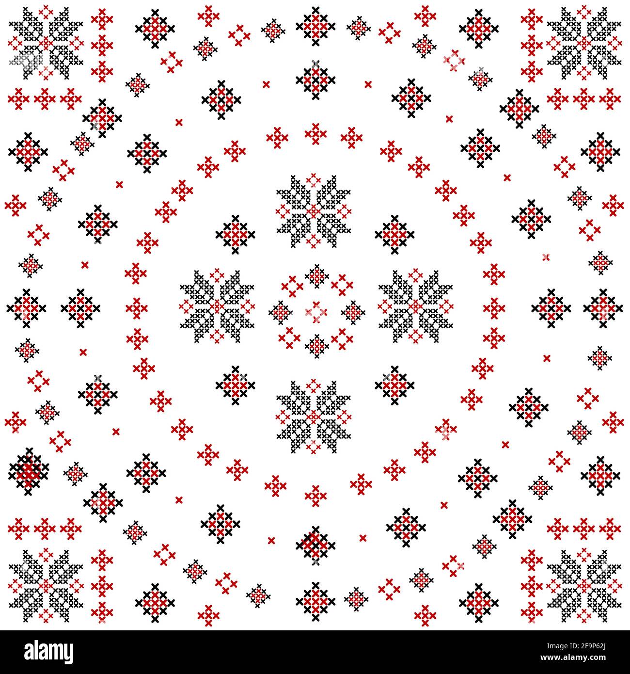 Motif de point de croix roumain Banque d'images vectorielles - Alamy