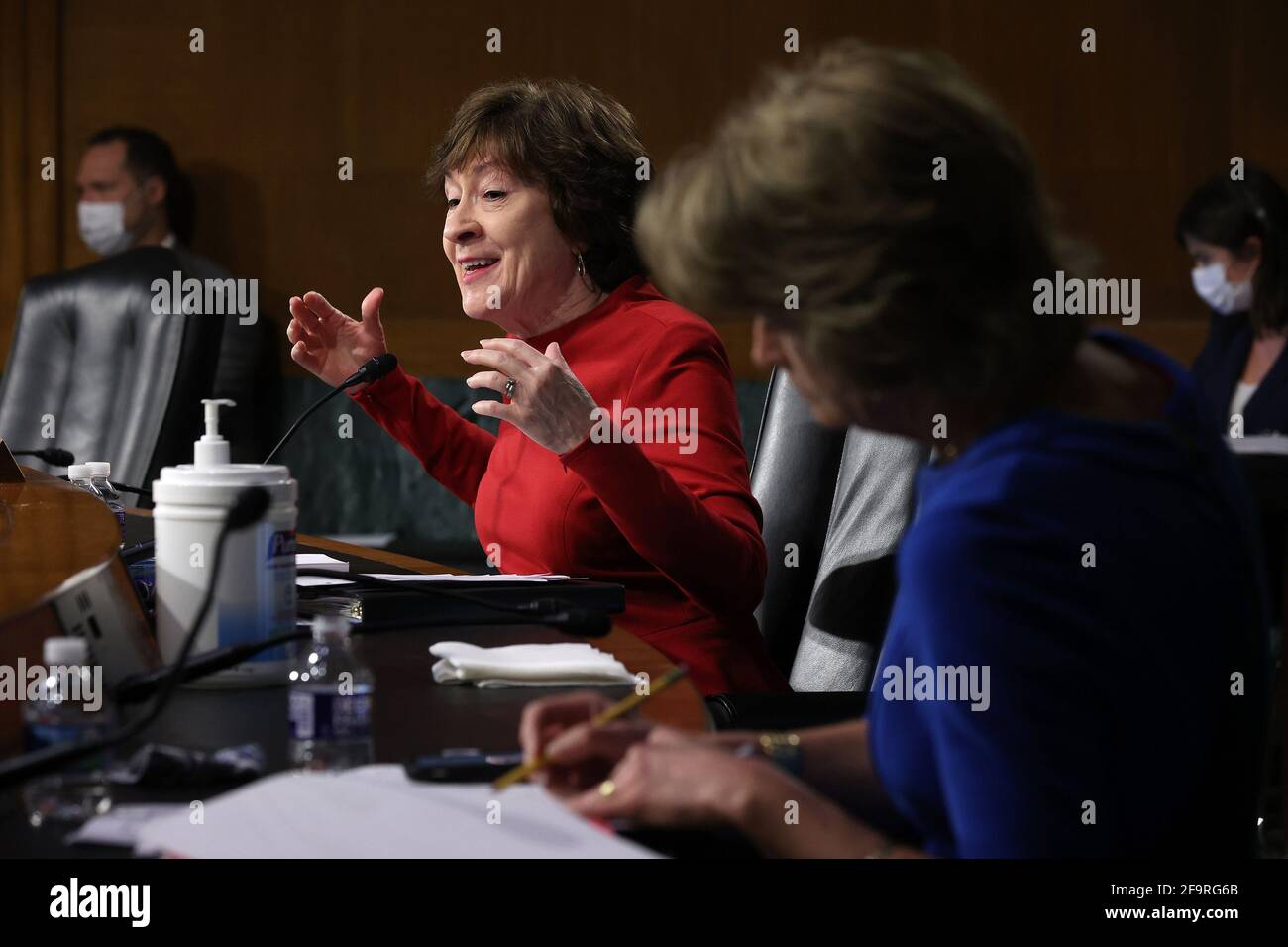 Washington, États-Unis. 20 avril 2021. Le sénateur Susan Collins, R-ME ...