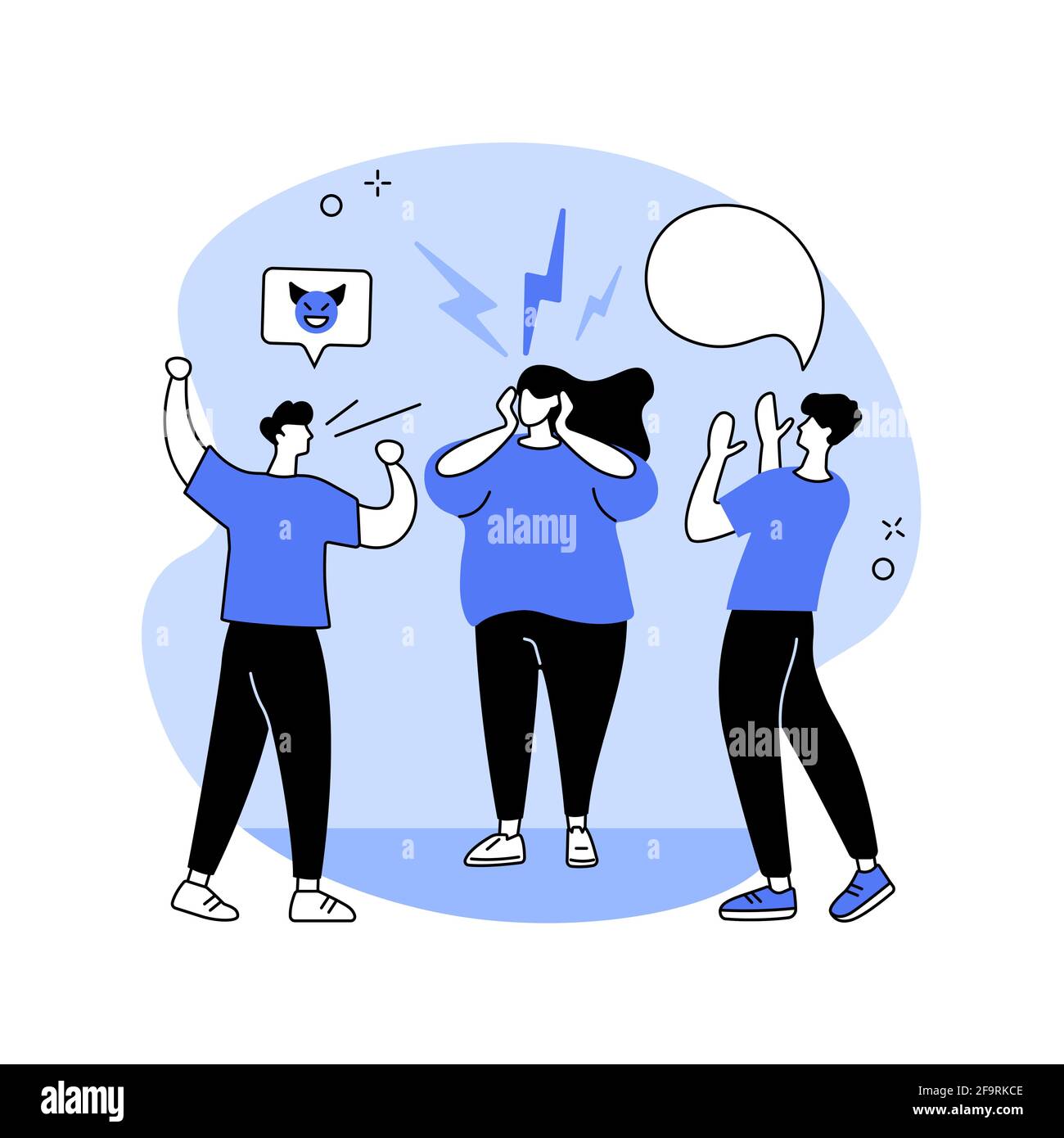 Illustration du vecteur de concept abstrait de la violence chez les ... Illustration du vecteur de concept abstrait de la violence chez les ...