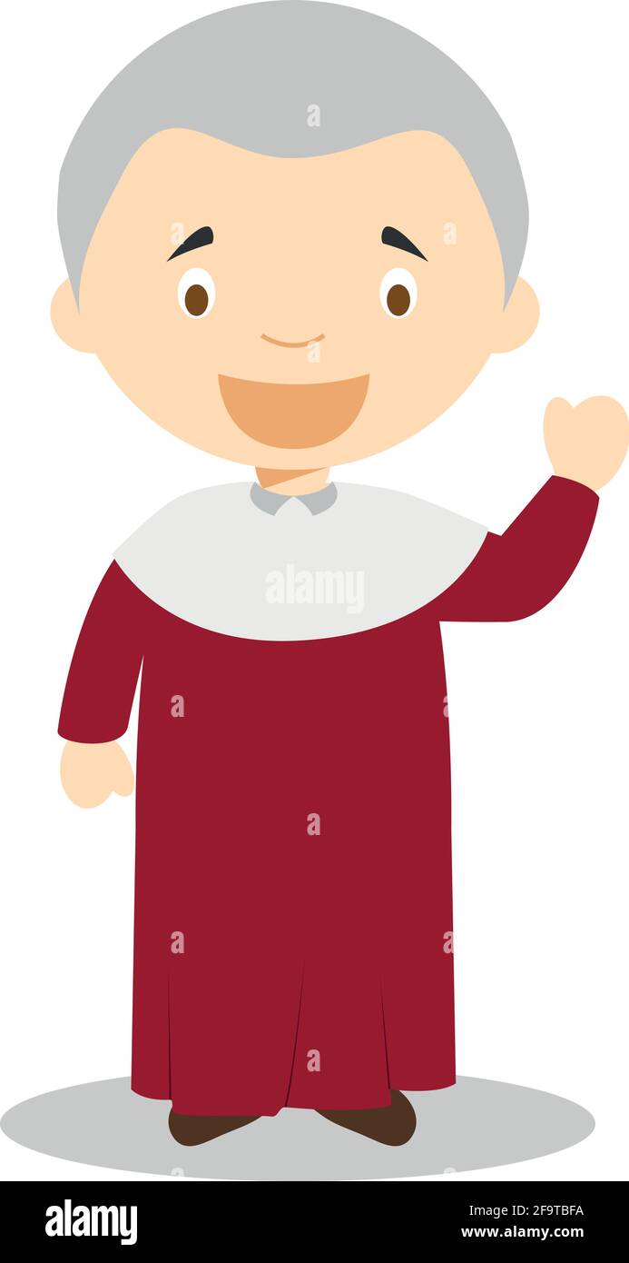 Personnage de dessin animé Montesquieu. Illustration vectorielle ...