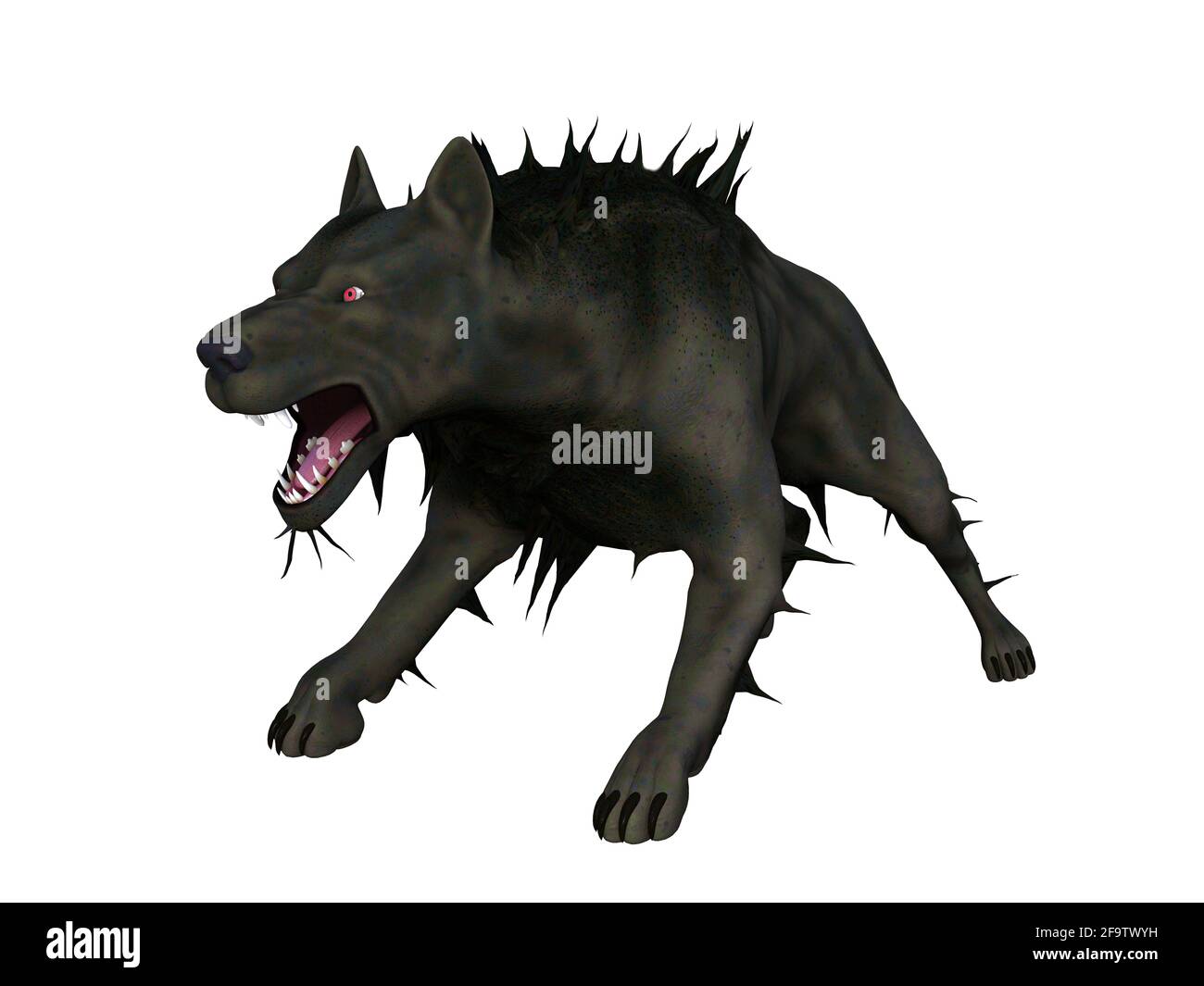 Fenrir, fils de Loki, était un loup noir symbolique avec une immense ...