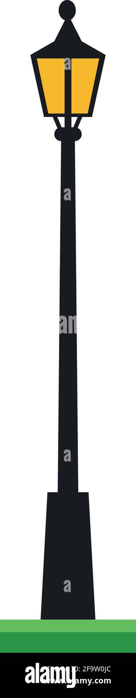 Illustration d'un joli vecteur de dessin animé d'un lampadaire Image ...