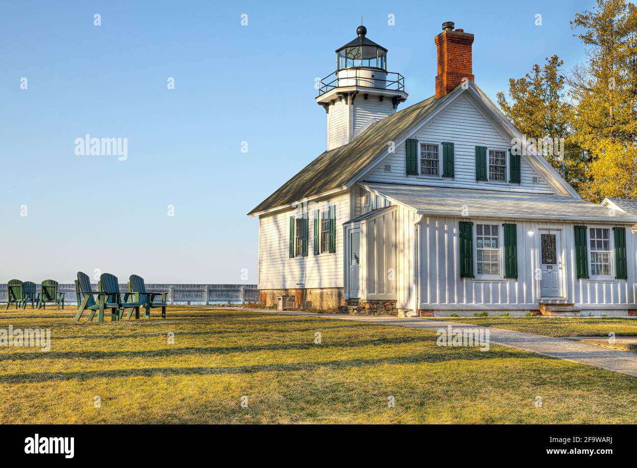 Old mission point lighthouse Banque de photographies et d’images à ...