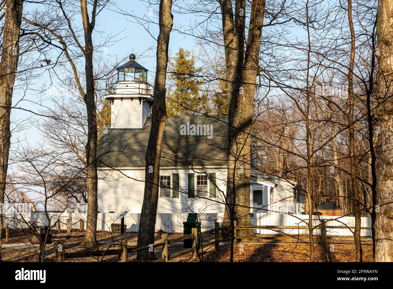 Old mission point lighthouse Banque de photographies et d’images à ...