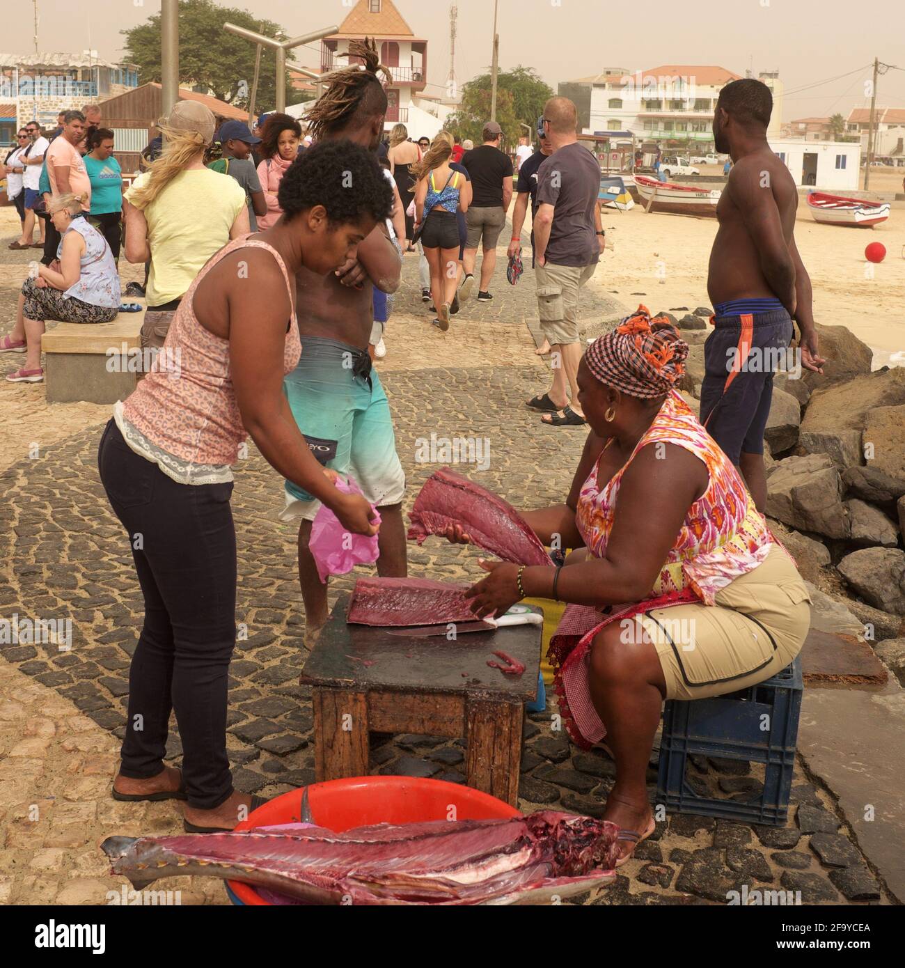 Marché aux poissons sal cap vert Banque de photographies et d’images à ...