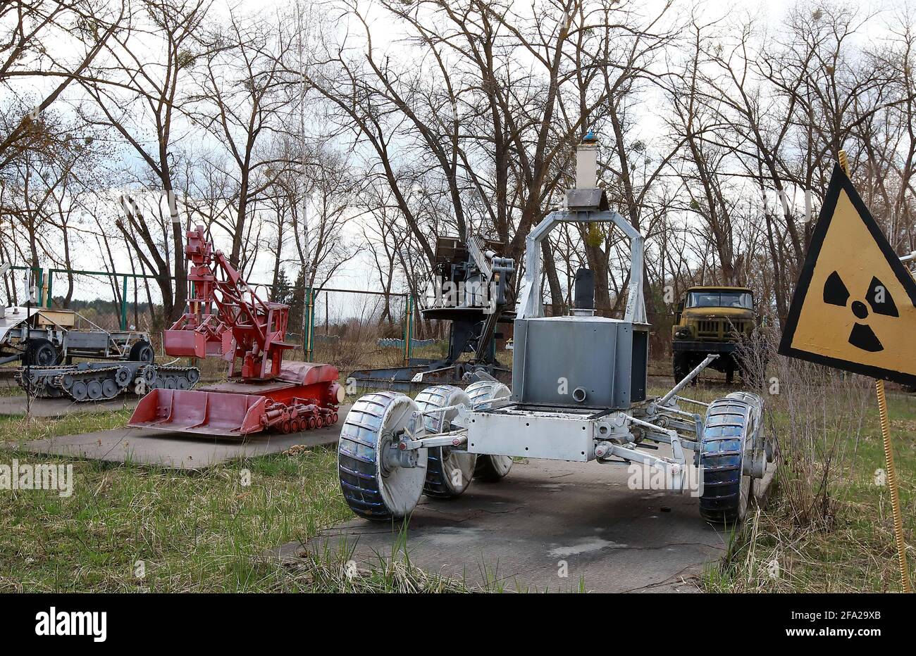 TCHERNOBYL, UKRAINE - 21 AVRIL 2021 - UN robot soviétique Mobot CH-KhV ...