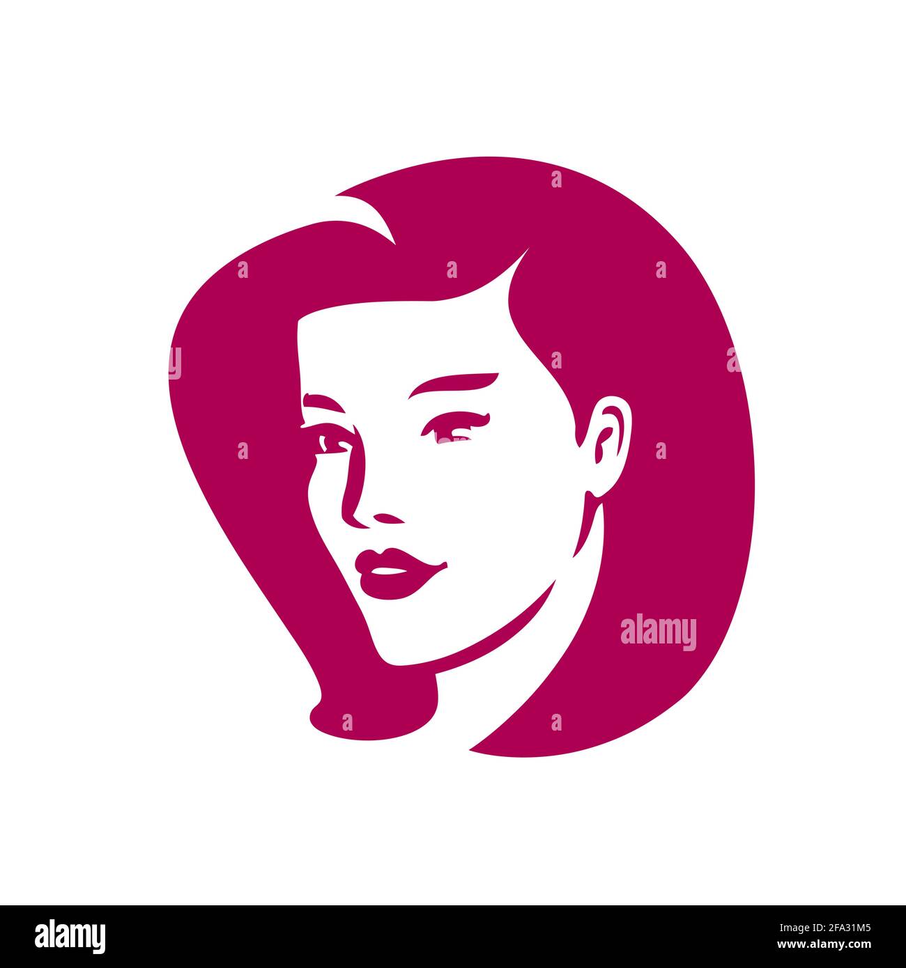 Logo De La Femme Du Visage Salon De Beauté Spa Illustration