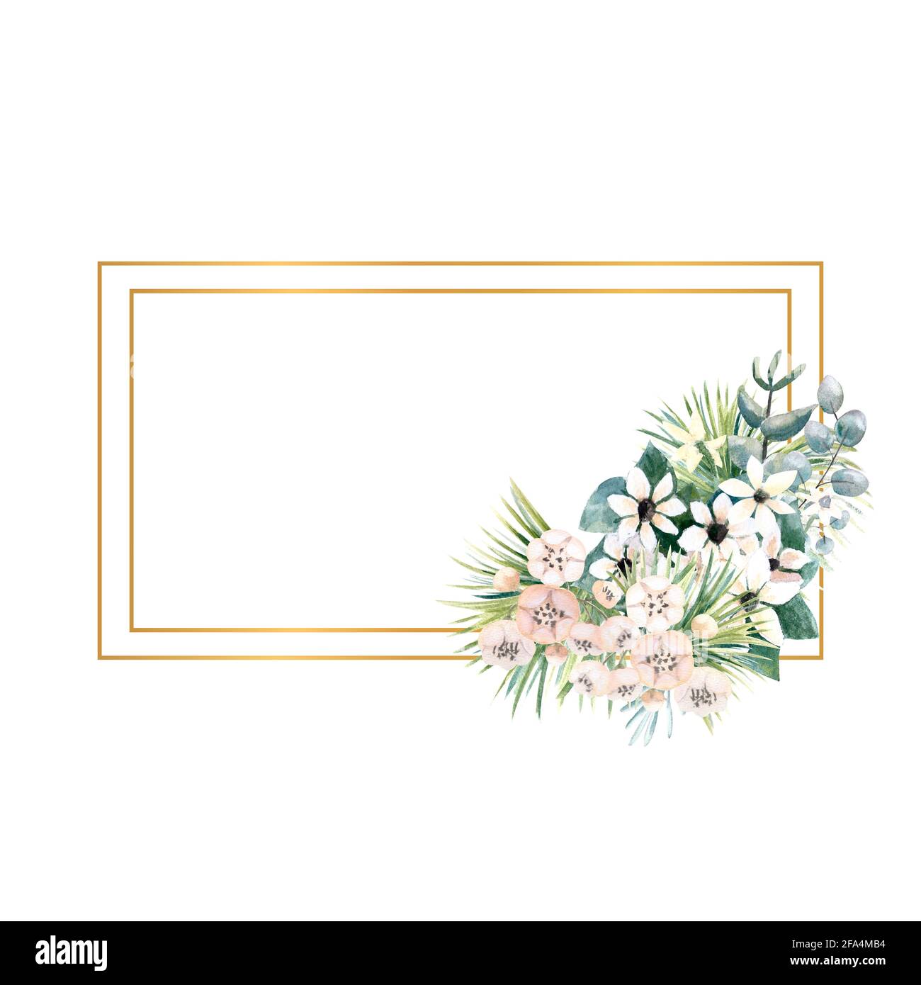Cadre rectangulaire fleur Banque de photographies et d’images à haute ...