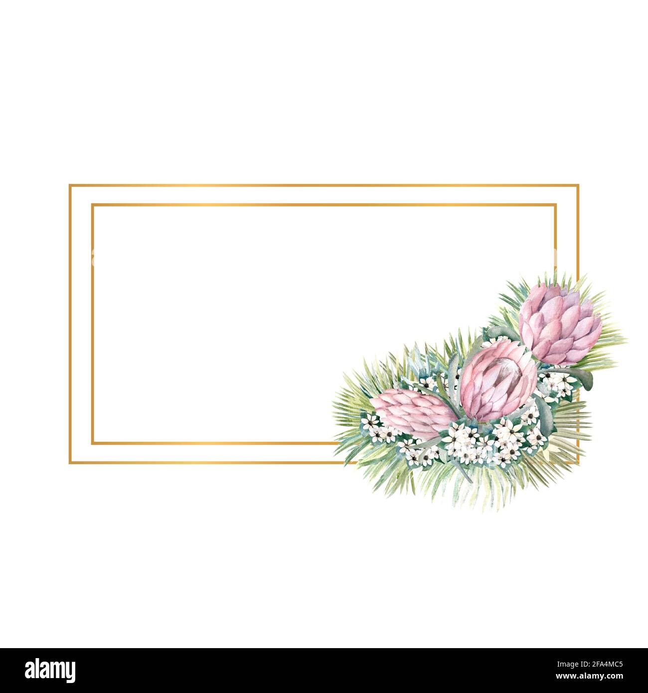 Cadre rectangulaire fleur Banque d'images détourées - Alamy