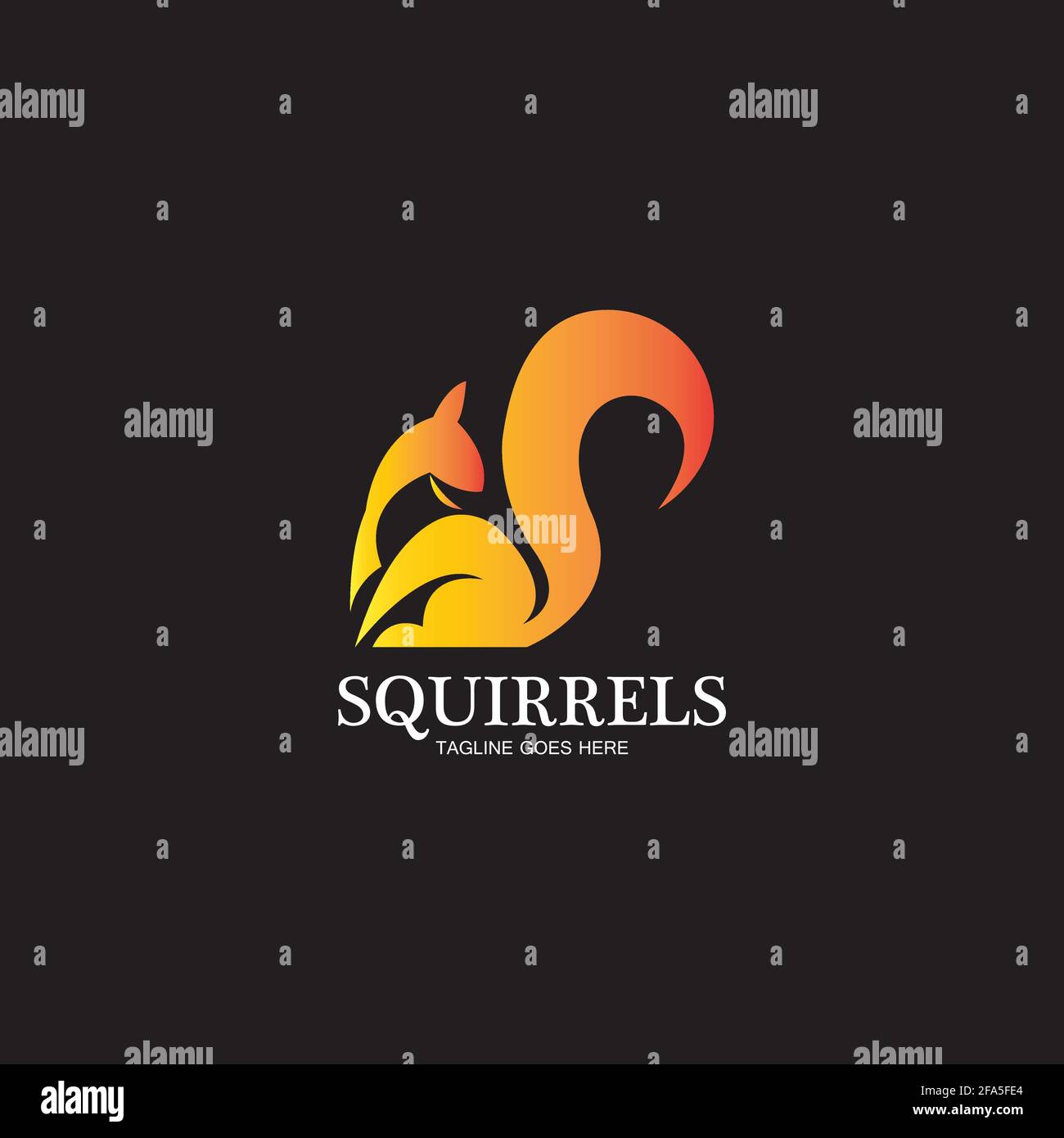 création écureuil animal logo design icône symbole illustration-vecteur ...