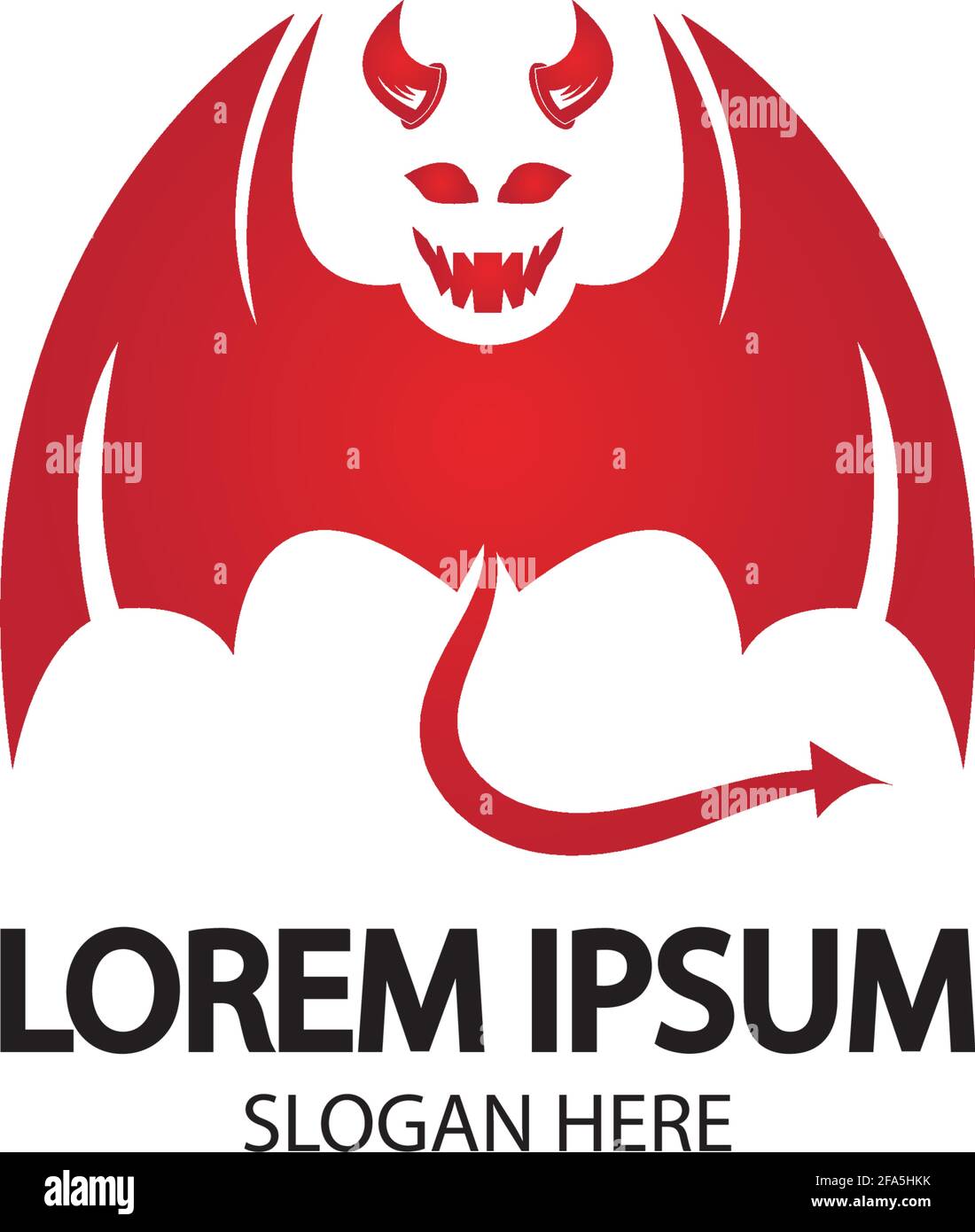 Logo diable modèle icône vecteur Image Vectorielle Stock - Alamy