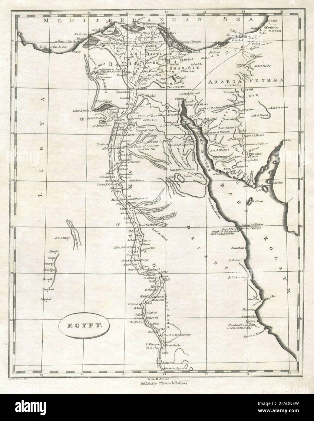 Old map of egypt Banque de photographies et d’images à haute résolution ...