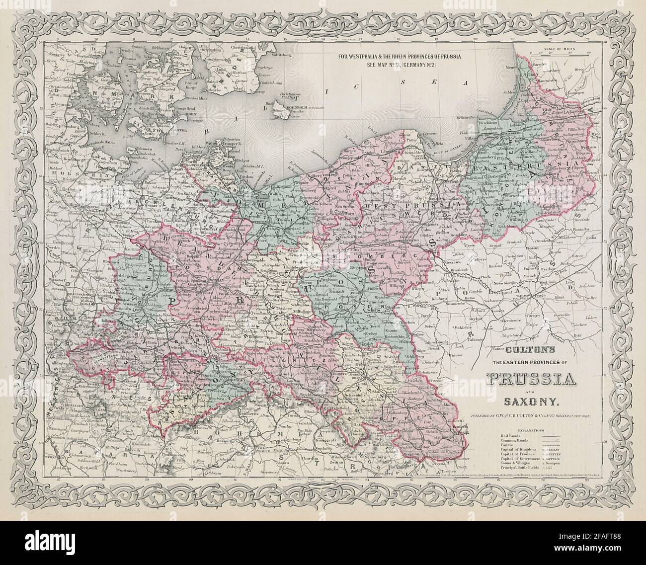 Carte de l'allemagne du vieil atlas Banque de photographies et d’images ...
