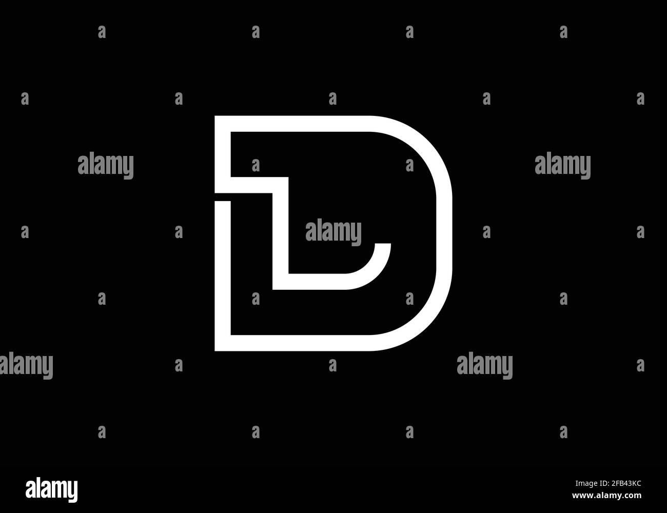 L D ou D L lettre initiale logo modèle vectoriel, identité commerciale ...