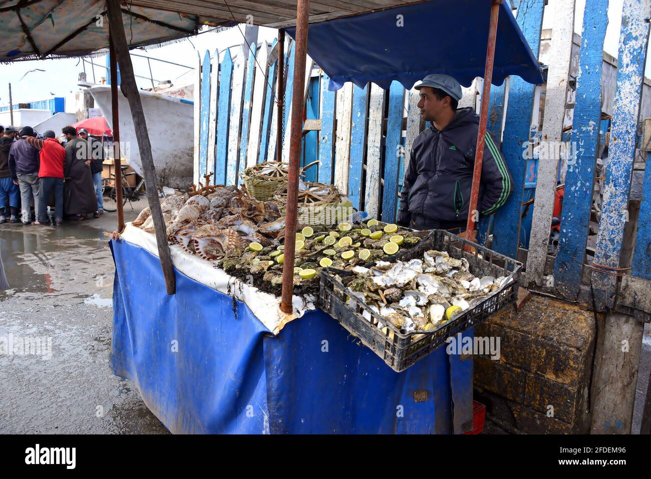 PORT MAROC-ESSAOUIRA et ville balnéaire sur la côte atlantique, sa ...