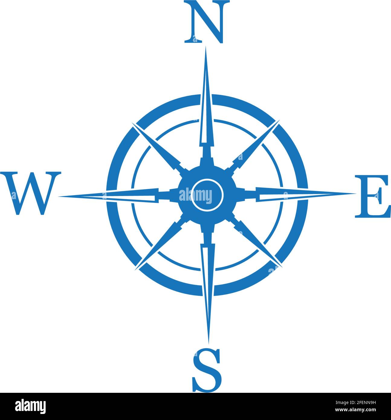 icône de boussole isolée sur fond.moderne plat boussole pictogramme ...