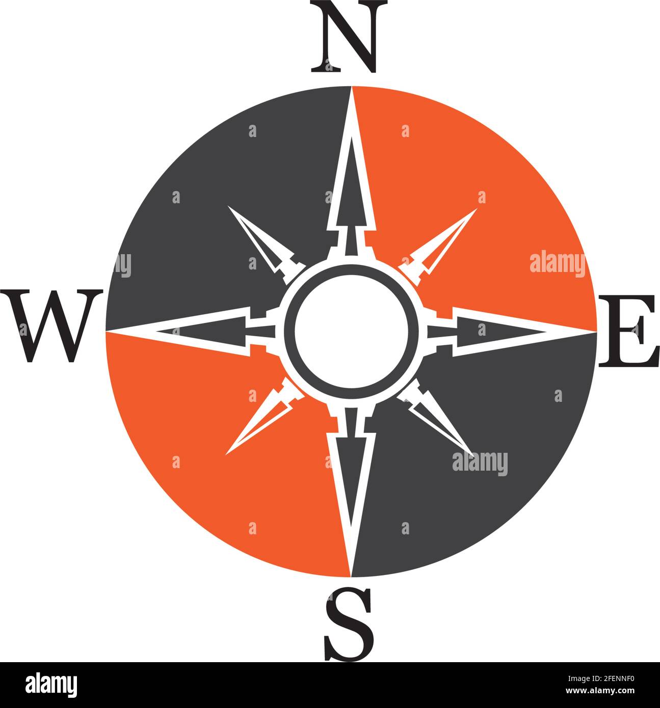 icône de boussole isolée sur fond.moderne plat boussole pictogramme ...