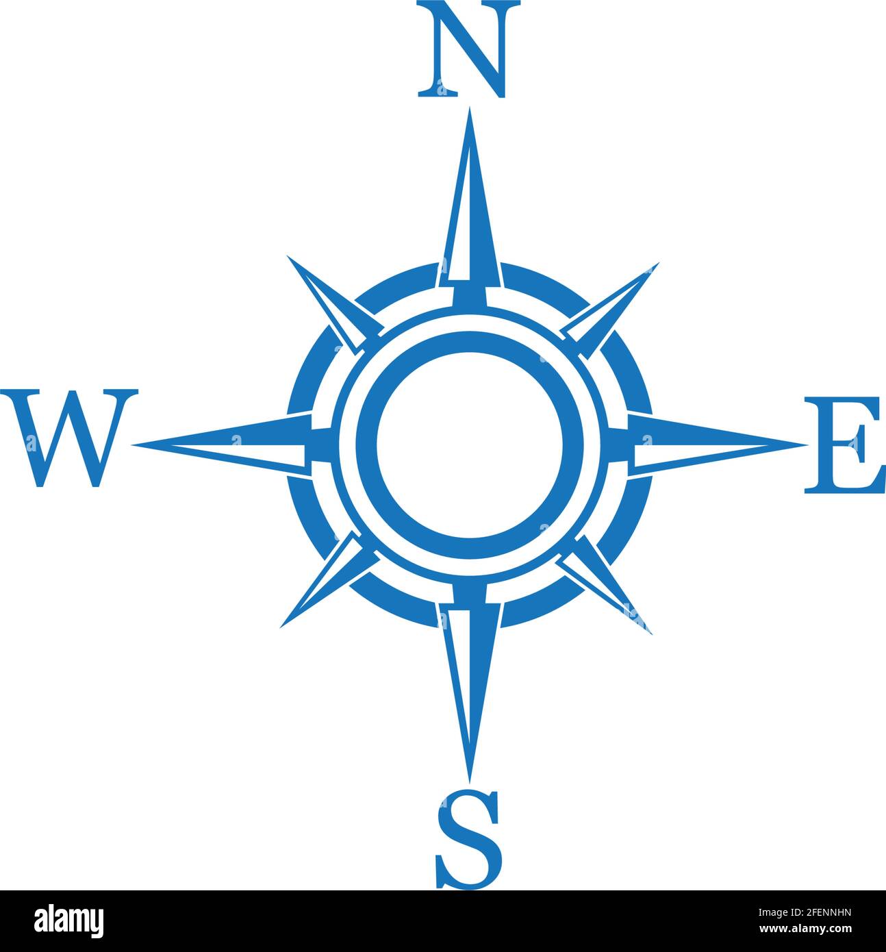 icône de boussole isolée sur fond.moderne plat boussole pictogramme ...