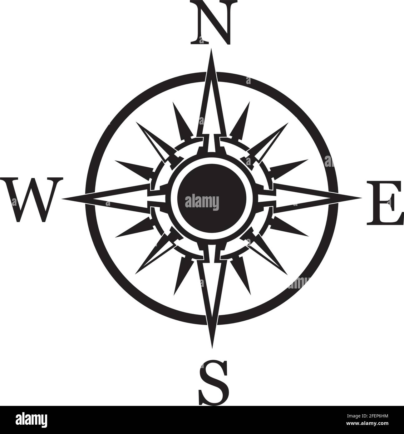 icône de boussole isolée sur fond.moderne plat boussole pictogramme ...