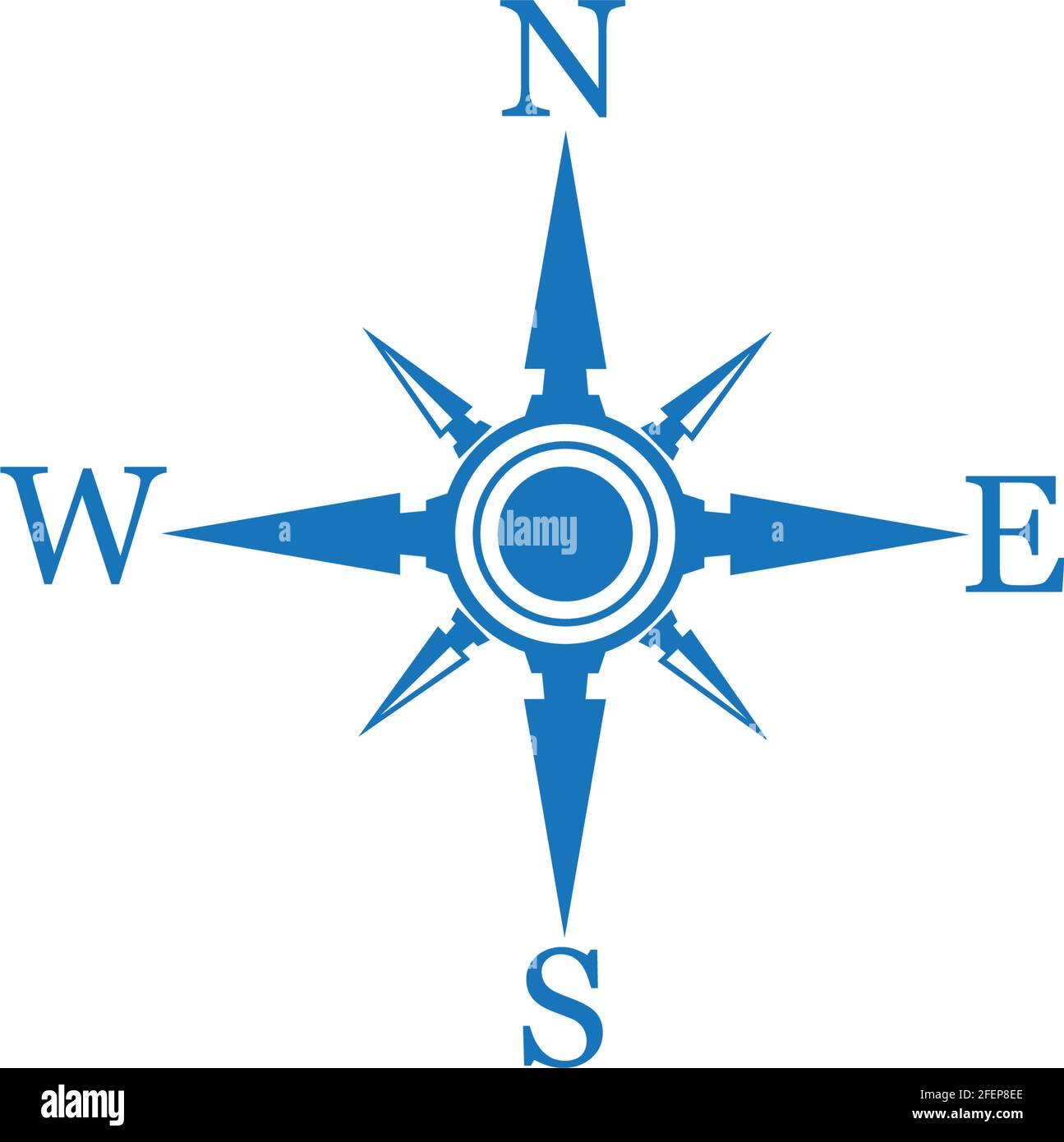 icône de boussole isolée sur fond.moderne plat boussole pictogramme ...