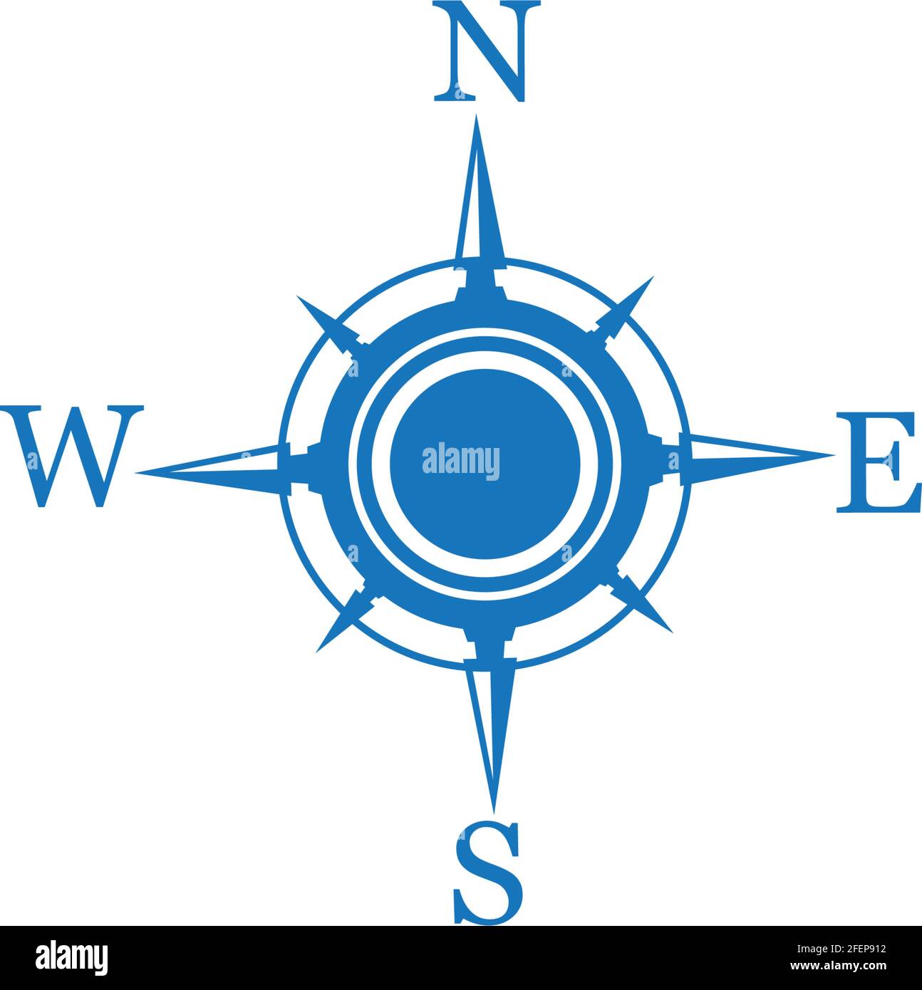 icône de boussole isolée sur fond.moderne plat boussole pictogramme ...