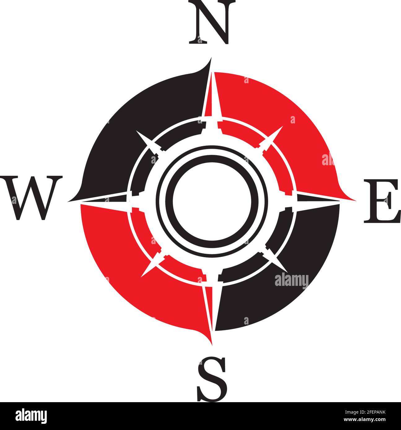 icône de boussole isolée sur fond.moderne plat boussole pictogramme ...