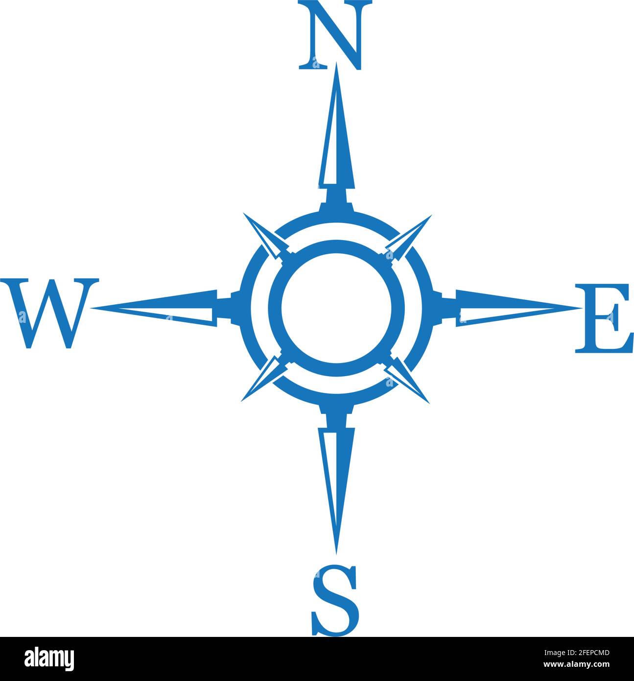 icône de boussole isolée sur fond.moderne plat boussole pictogramme ...