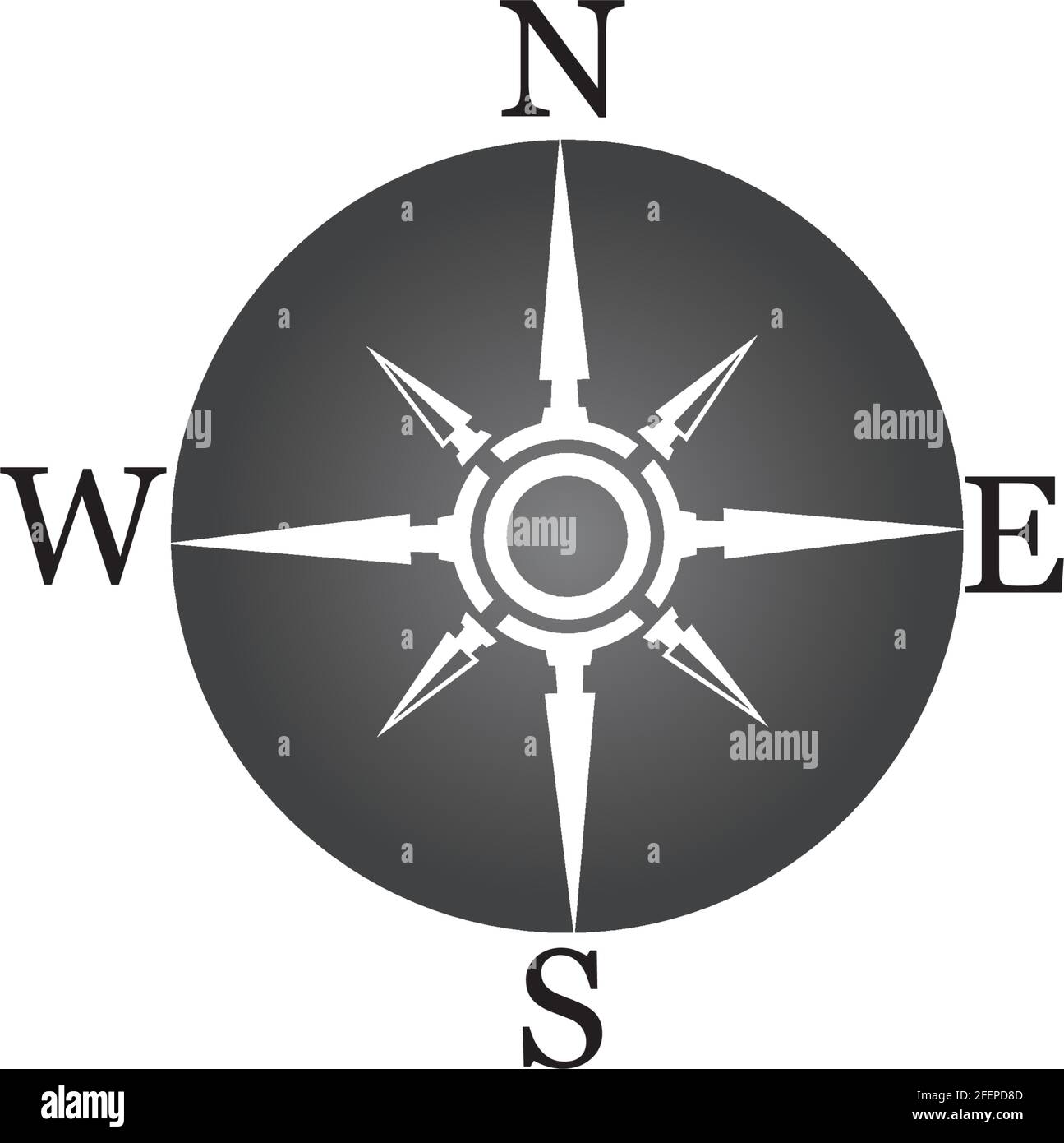 icône de boussole isolée sur fond.moderne plat boussole pictogramme ...