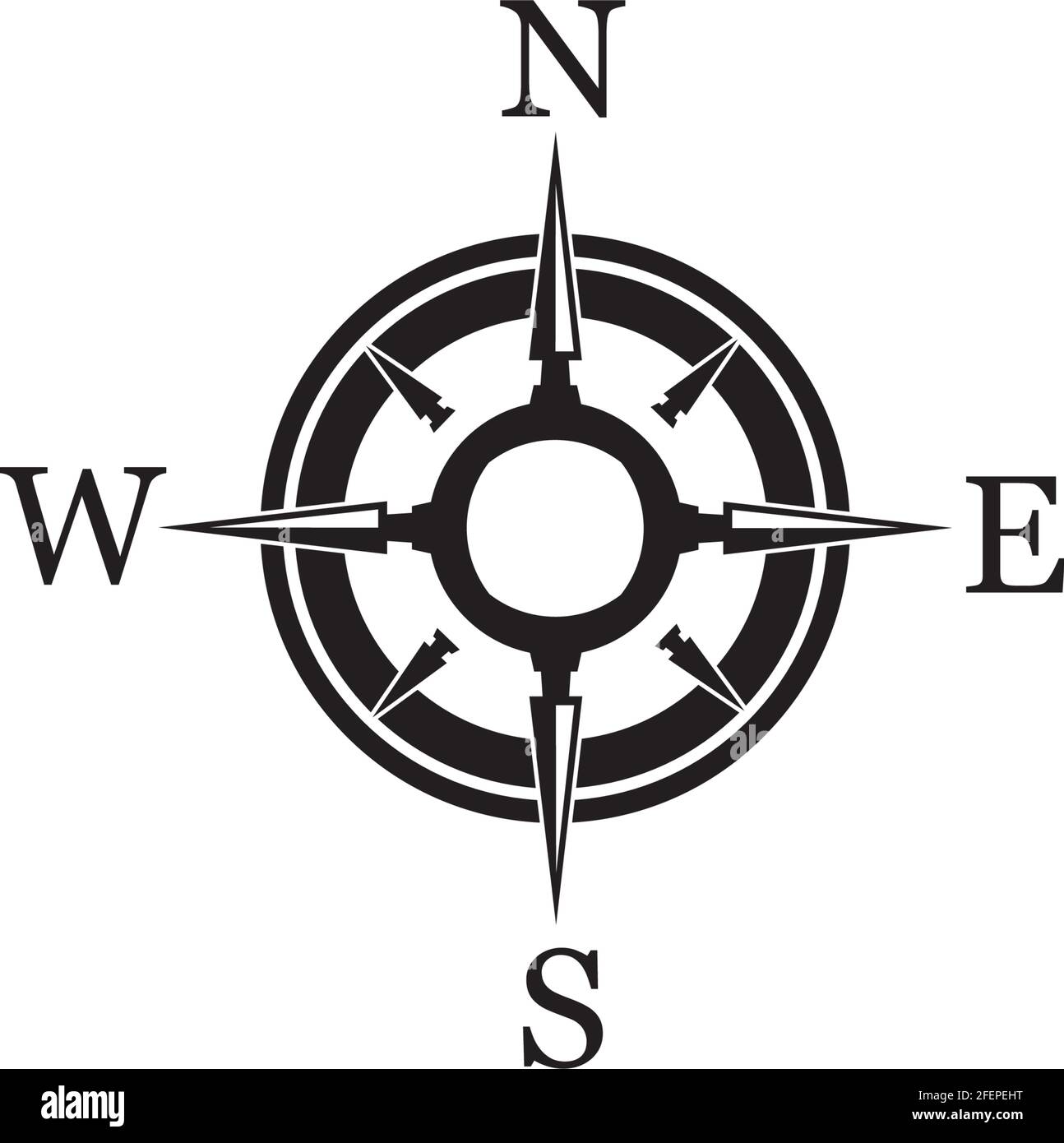 icône de boussole isolée sur fond.moderne plat boussole pictogramme ...