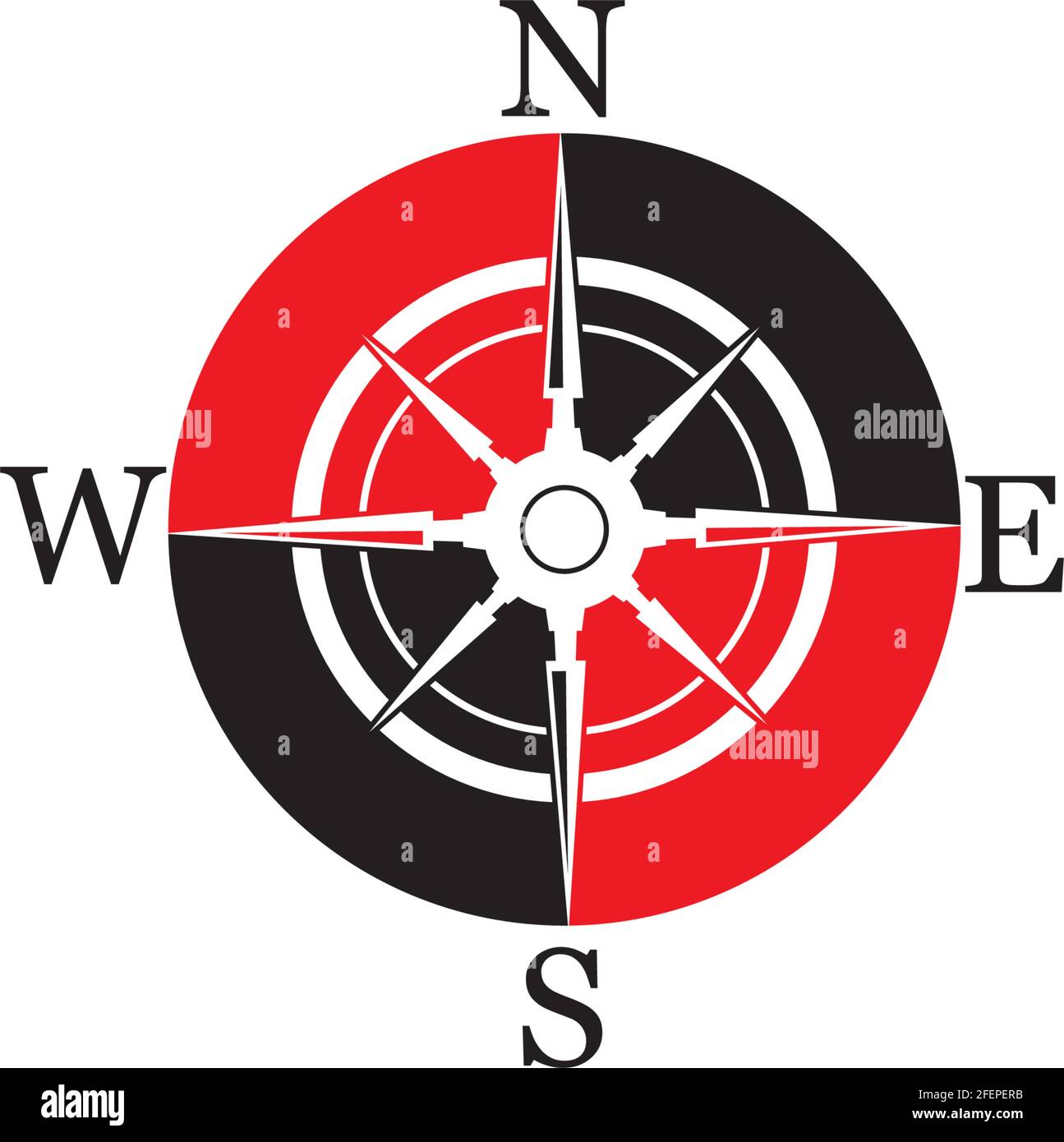 icône de boussole isolée sur fond.moderne plat boussole pictogramme ...