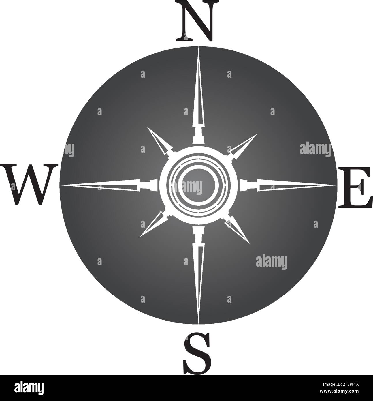 icône de boussole isolée sur fond.moderne plat boussole pictogramme ...
