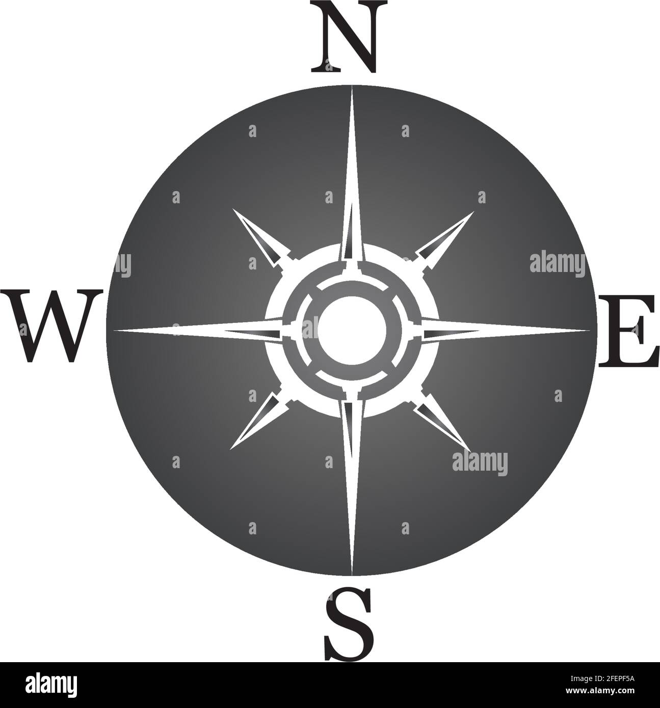 icône de boussole isolée sur fond.moderne plat boussole pictogramme ...