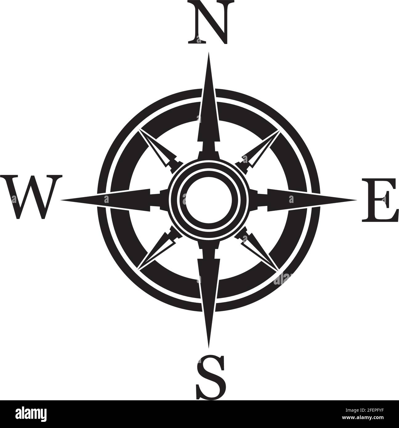 icône de boussole isolée sur fond.moderne plat boussole pictogramme ...