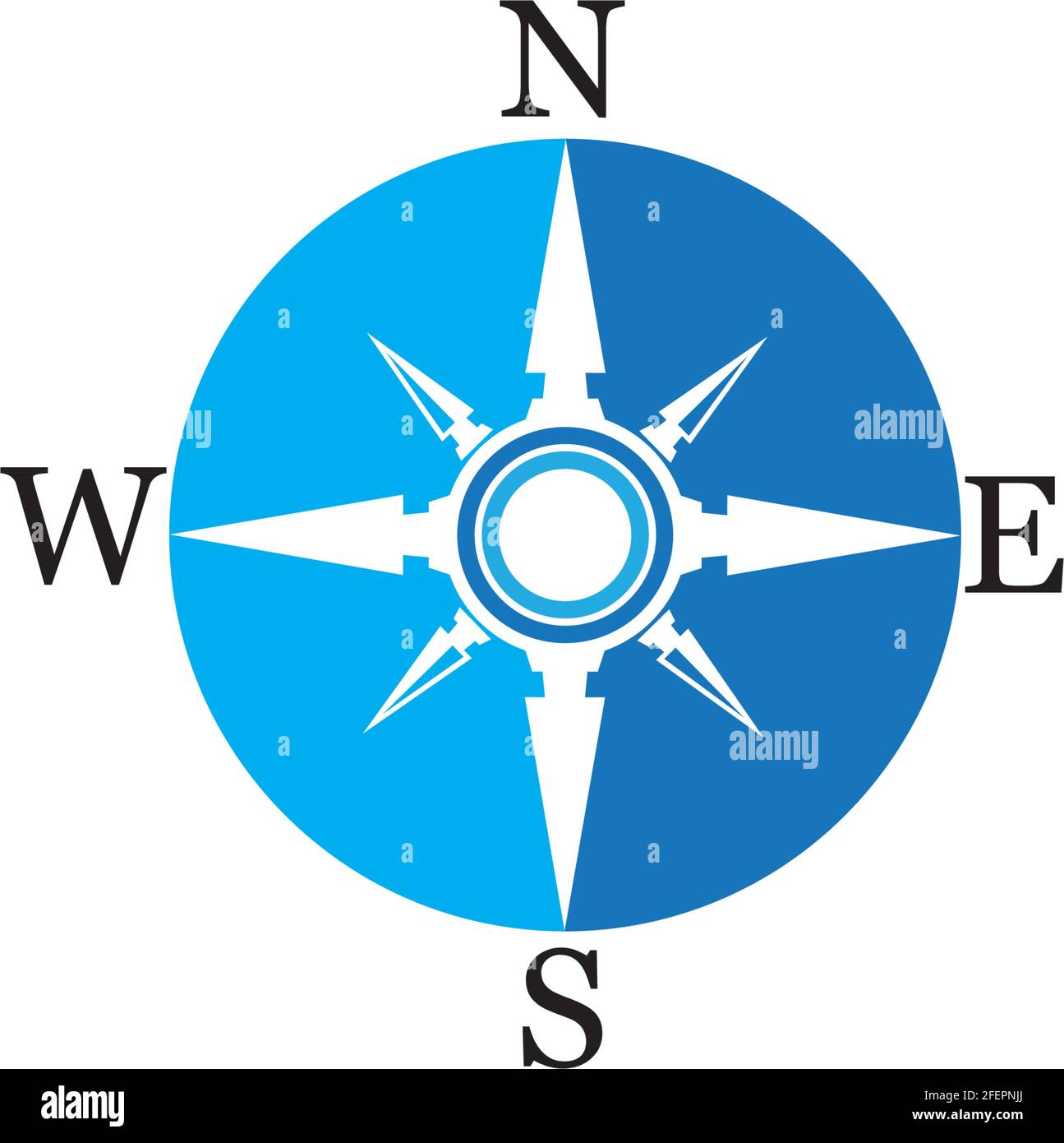 icône de boussole isolée sur fond.moderne plat boussole pictogramme ...